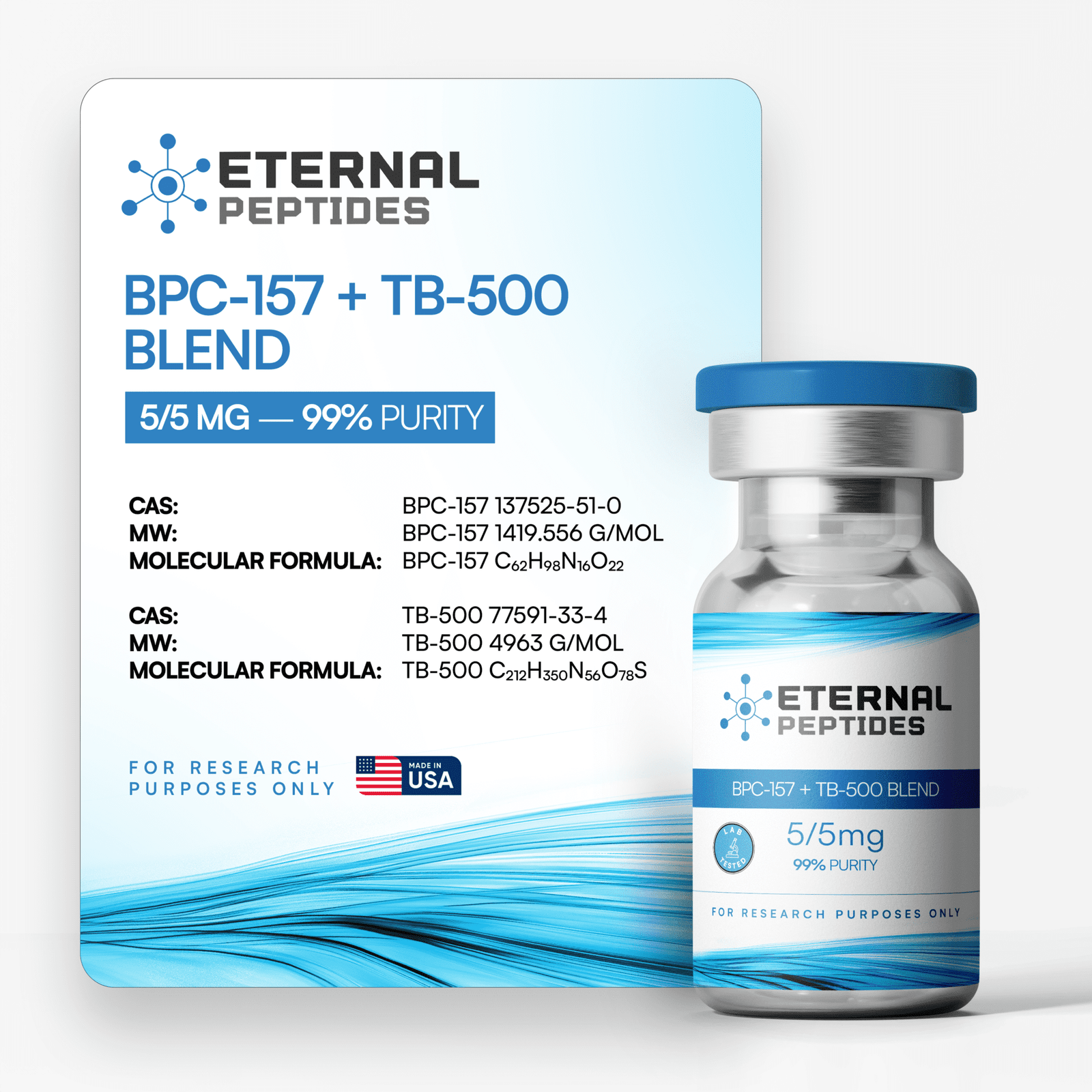 BPC-157 & TB-500 (5/5mg) Blend - Eternal Peptides